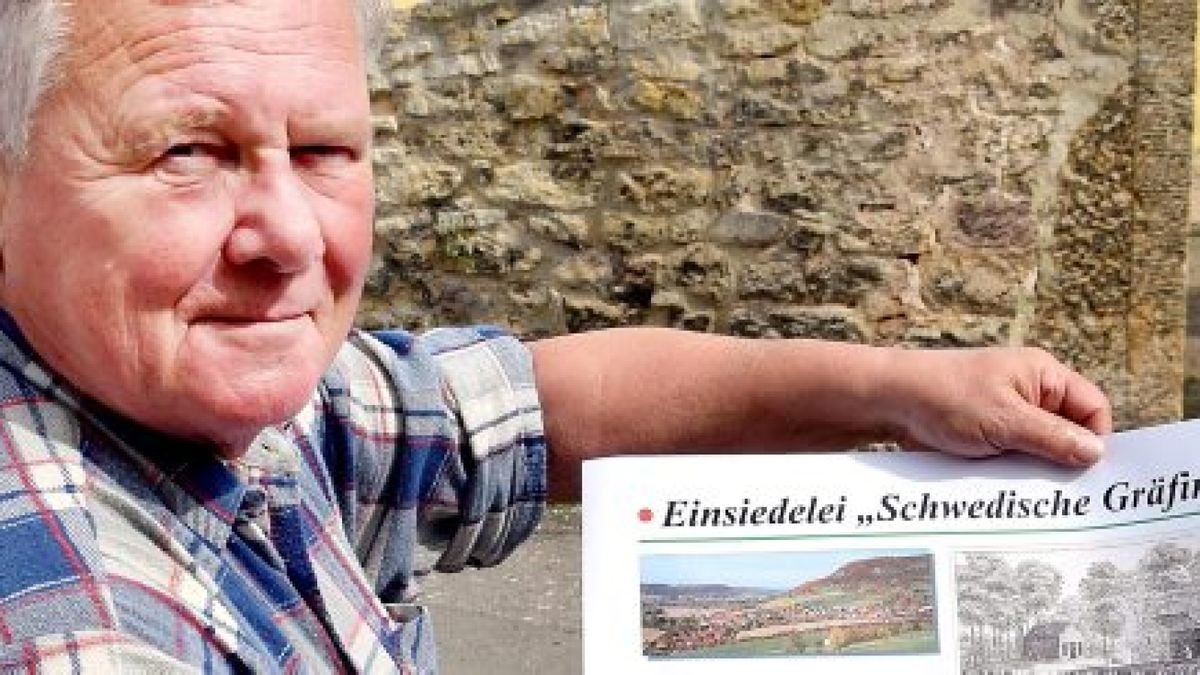 Infotafel über mysteriöse Gräfin der Kunitzburg