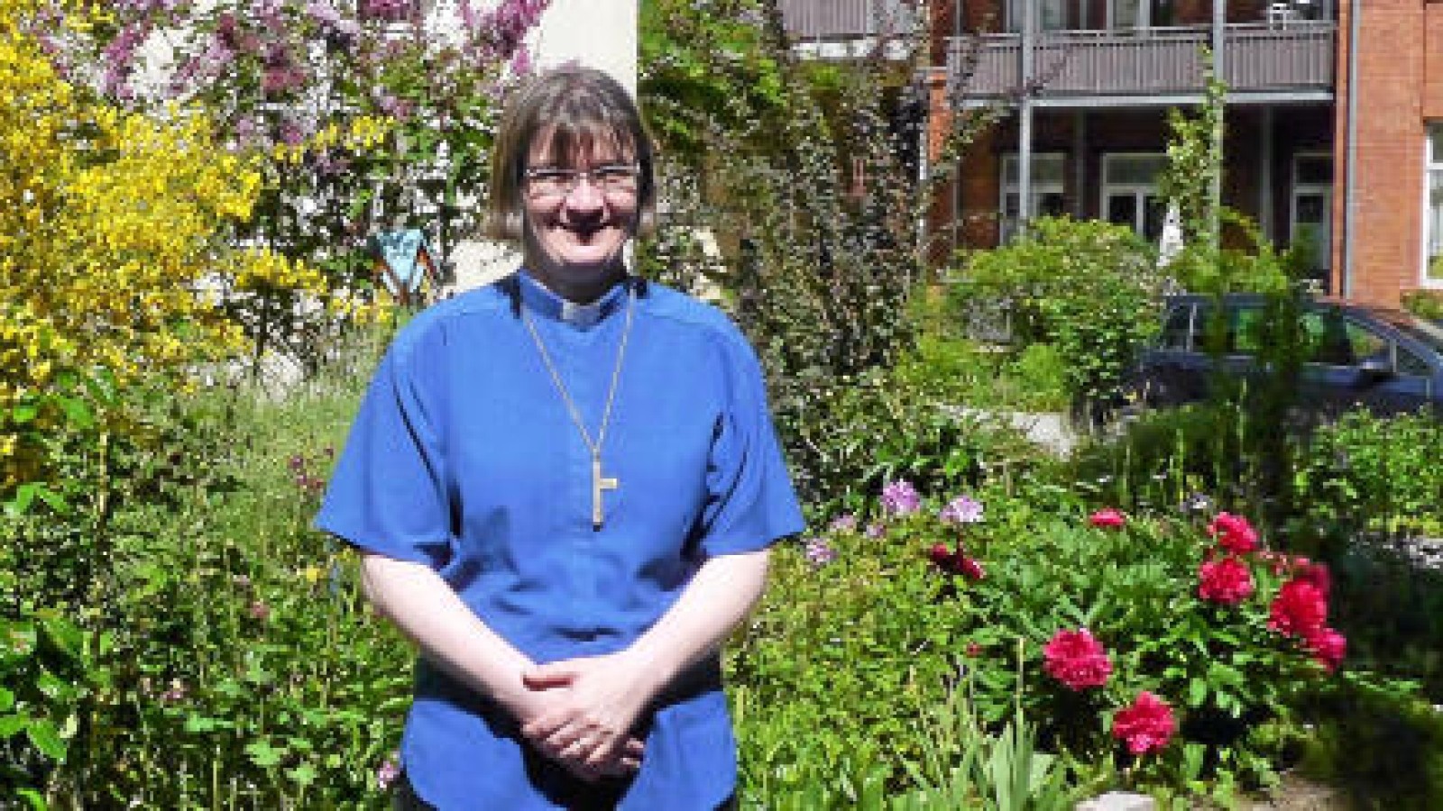 Schwester Annegret erwartet die Gäste