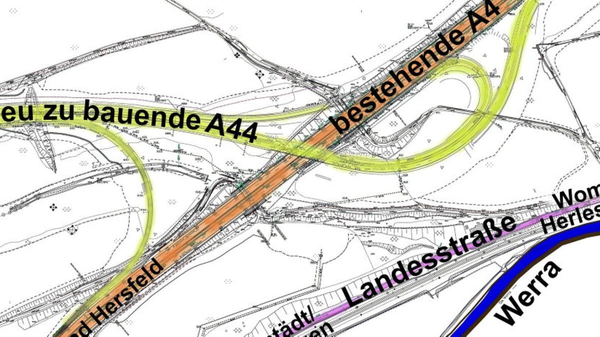 Bau an der A 44 noch 2017