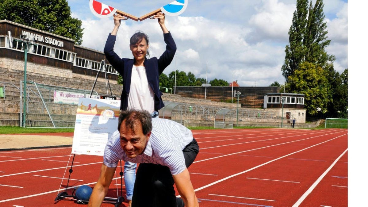 Training für Fitness-Test im Weimarer Stadion