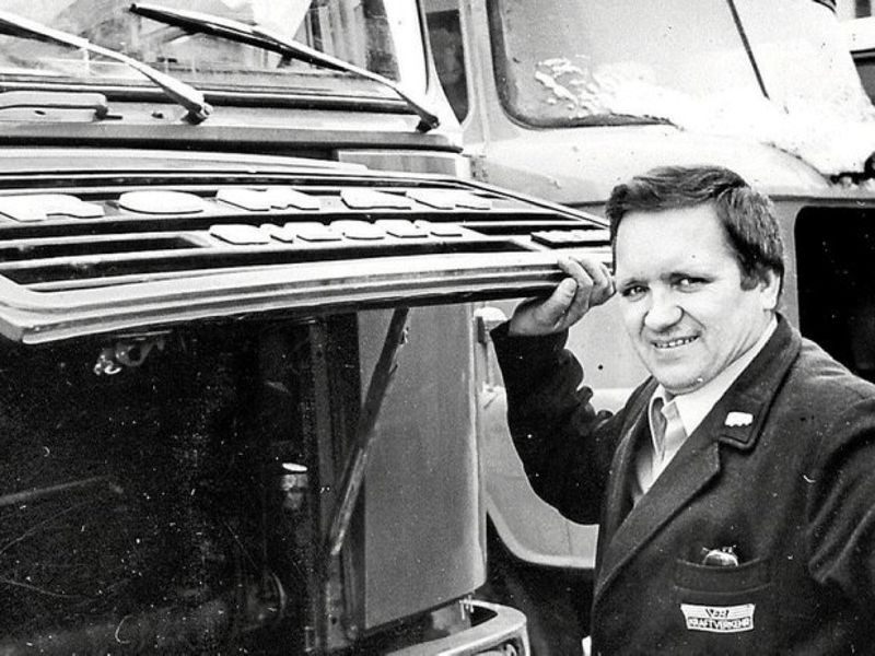 Das historische Foto: Im VEB Kraftverkehr