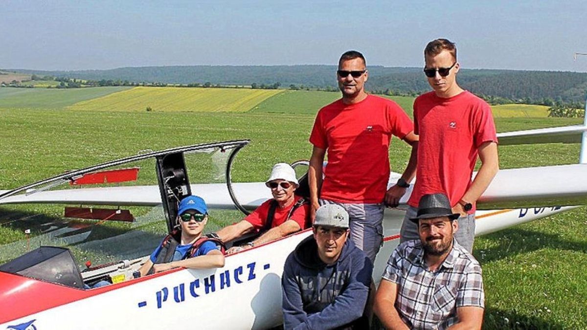 Schmetterlinge im Bauch hoch oben in den Lüften über Udersleben