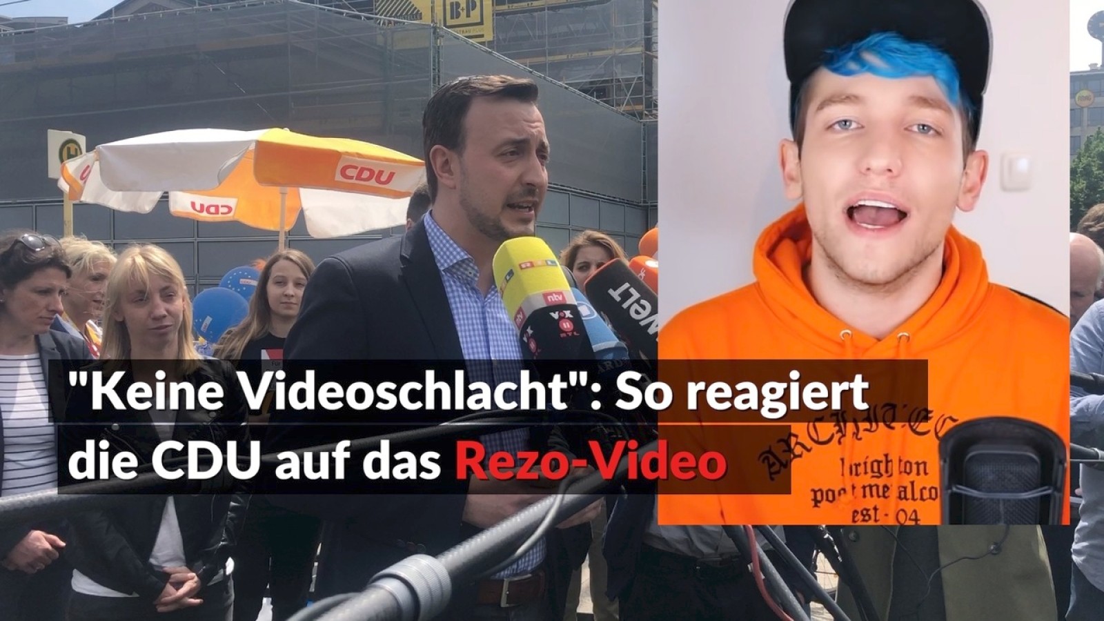 Rezo: Youtuber Rezo zerlegt CDU in Video - CDU-Video kommt nicht