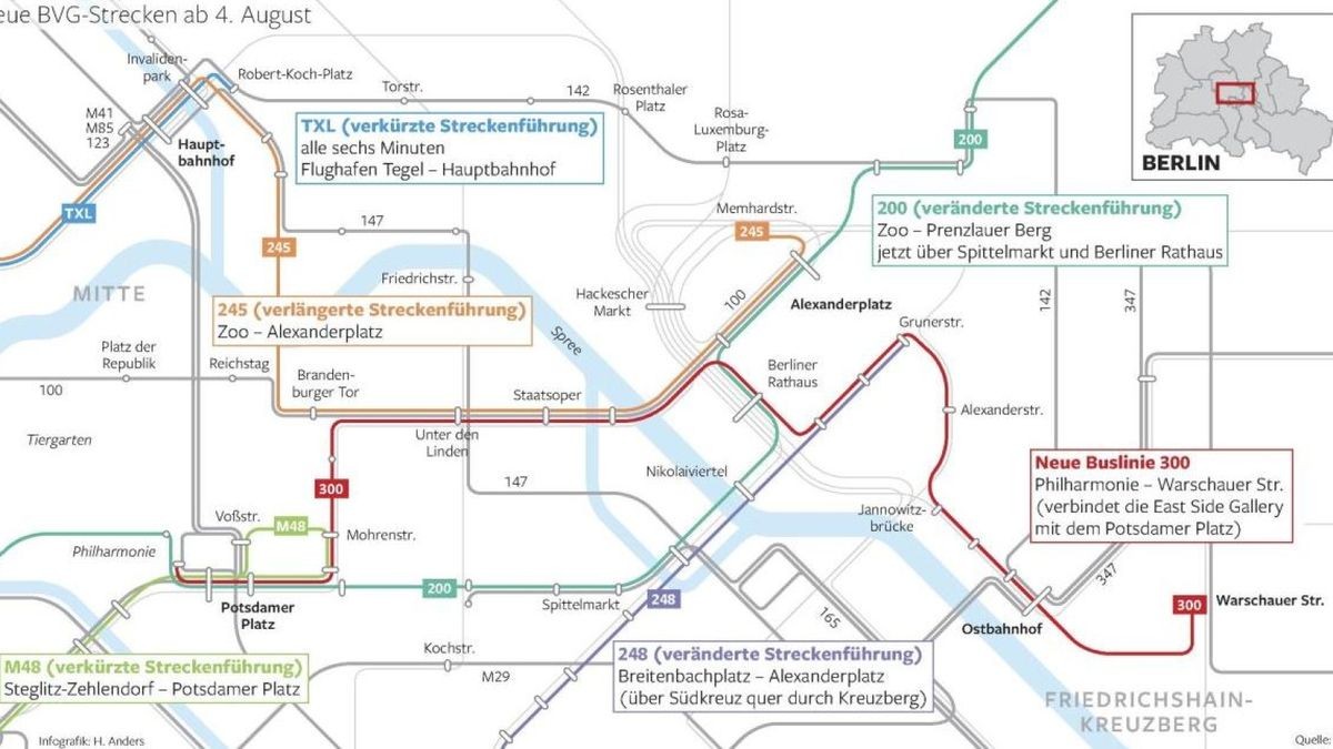 Flughafen Tegel: Warum der TXL-Bus nur noch bis Hauptbahnhof fährt ...