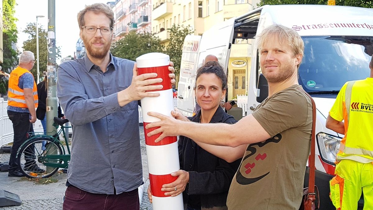 Samariterkiez in Friedrichshain: Poller versperren Autos den Weg