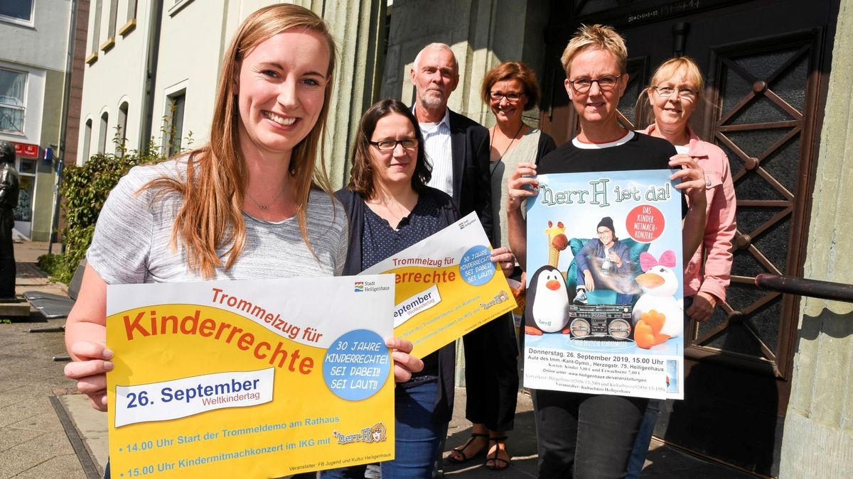 Heiligenhaus wird laut für weltweite Kinderrechte trommeln