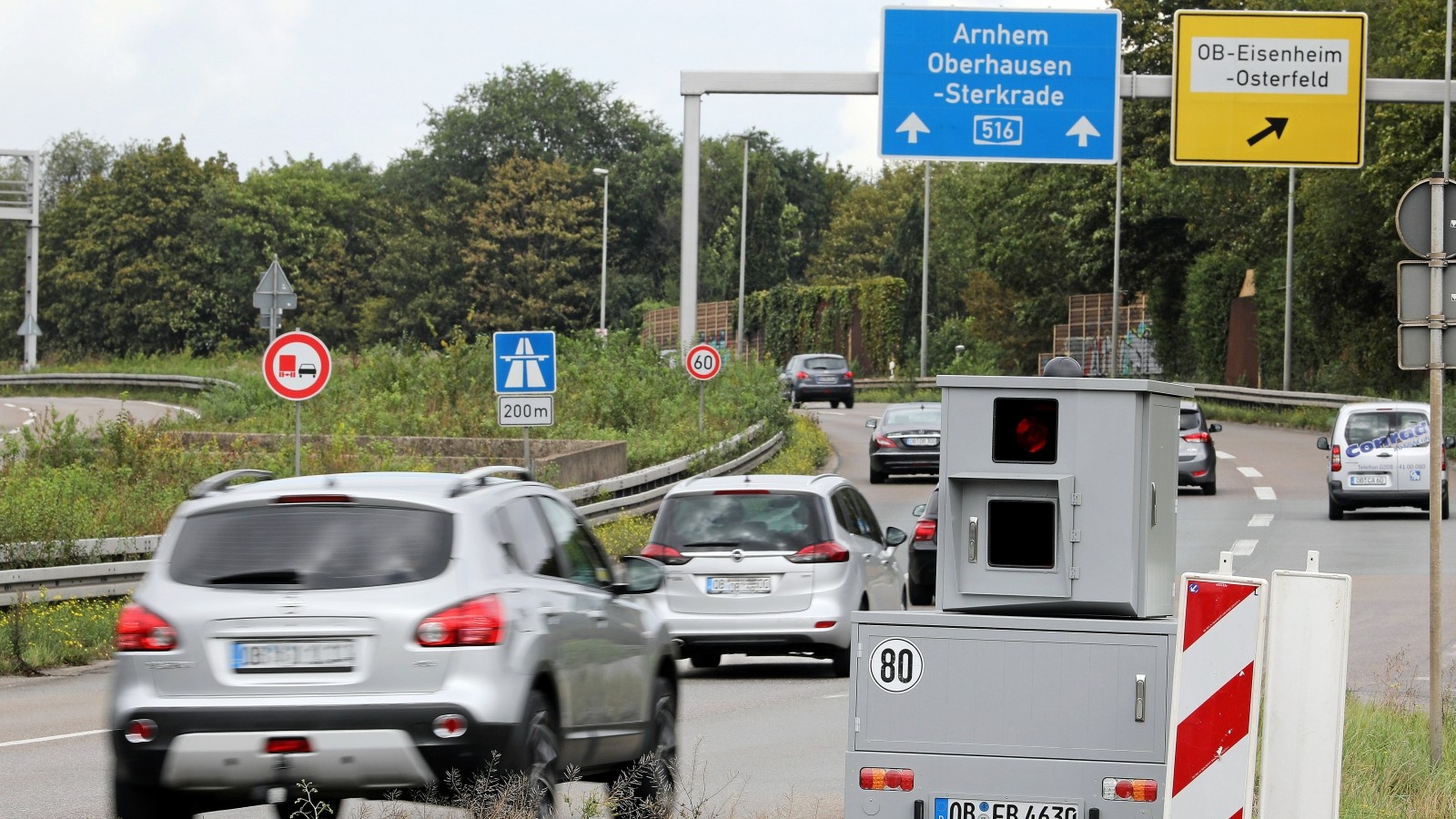 In neuer 40er-Zone zur A 516 in Oberhausen wird nun geblitzt