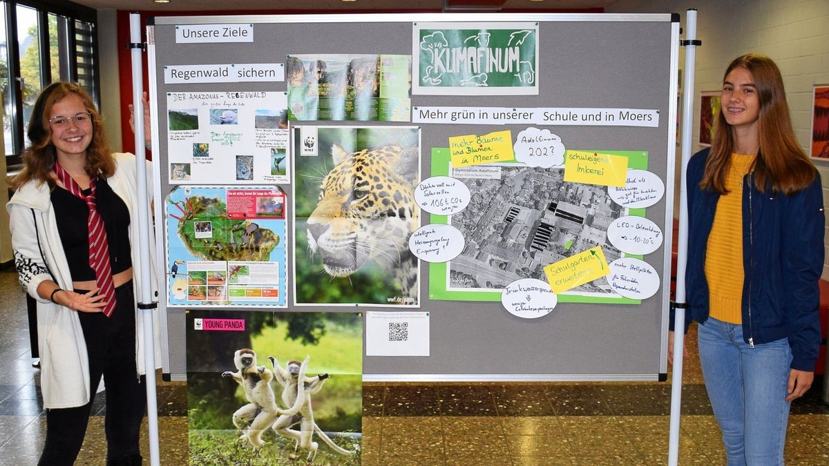 Amelie und Anna laufen in Moers für den Klimaschutz