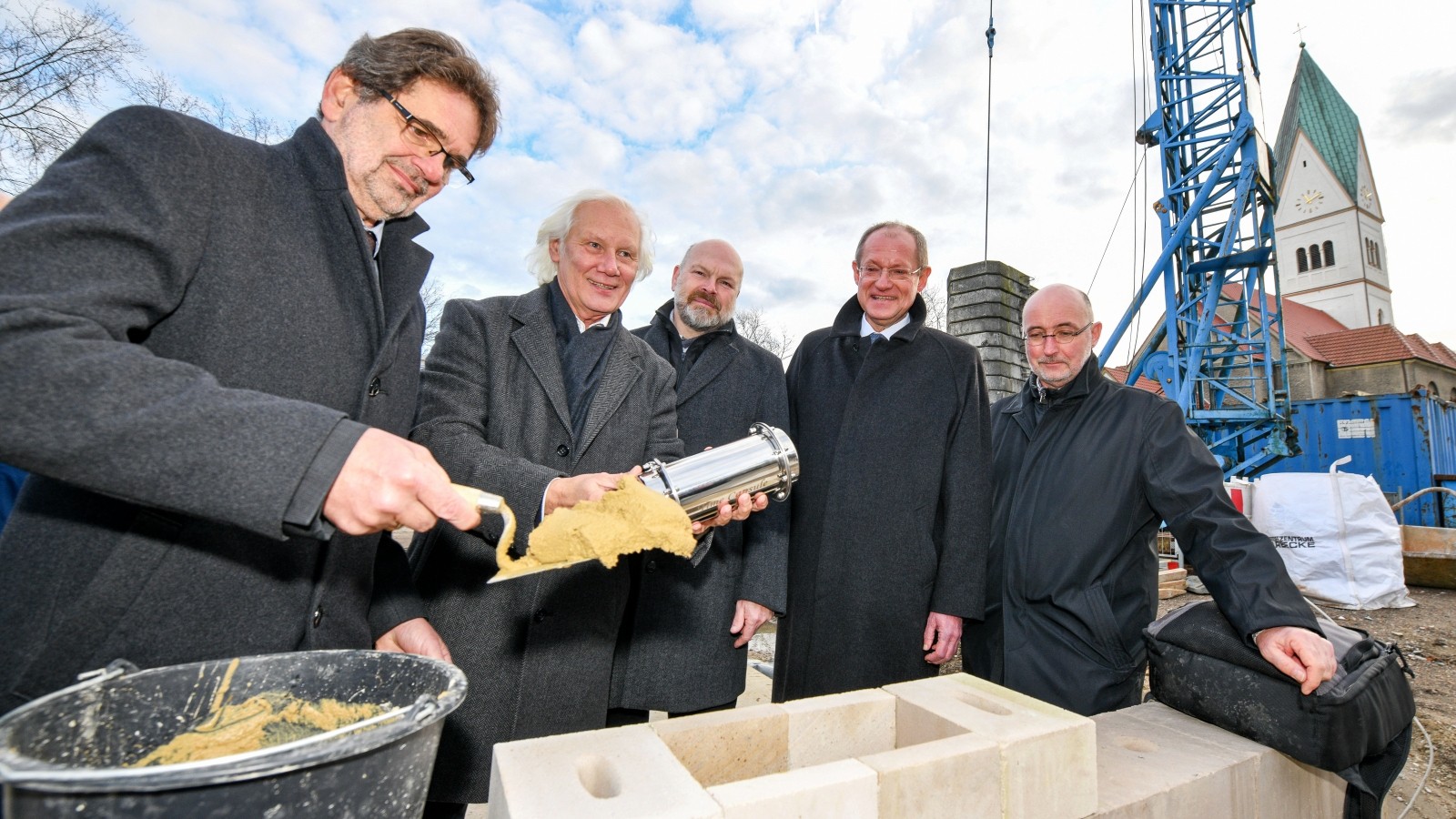 Grundstein für neue Kita neben Christuskirche gelegt