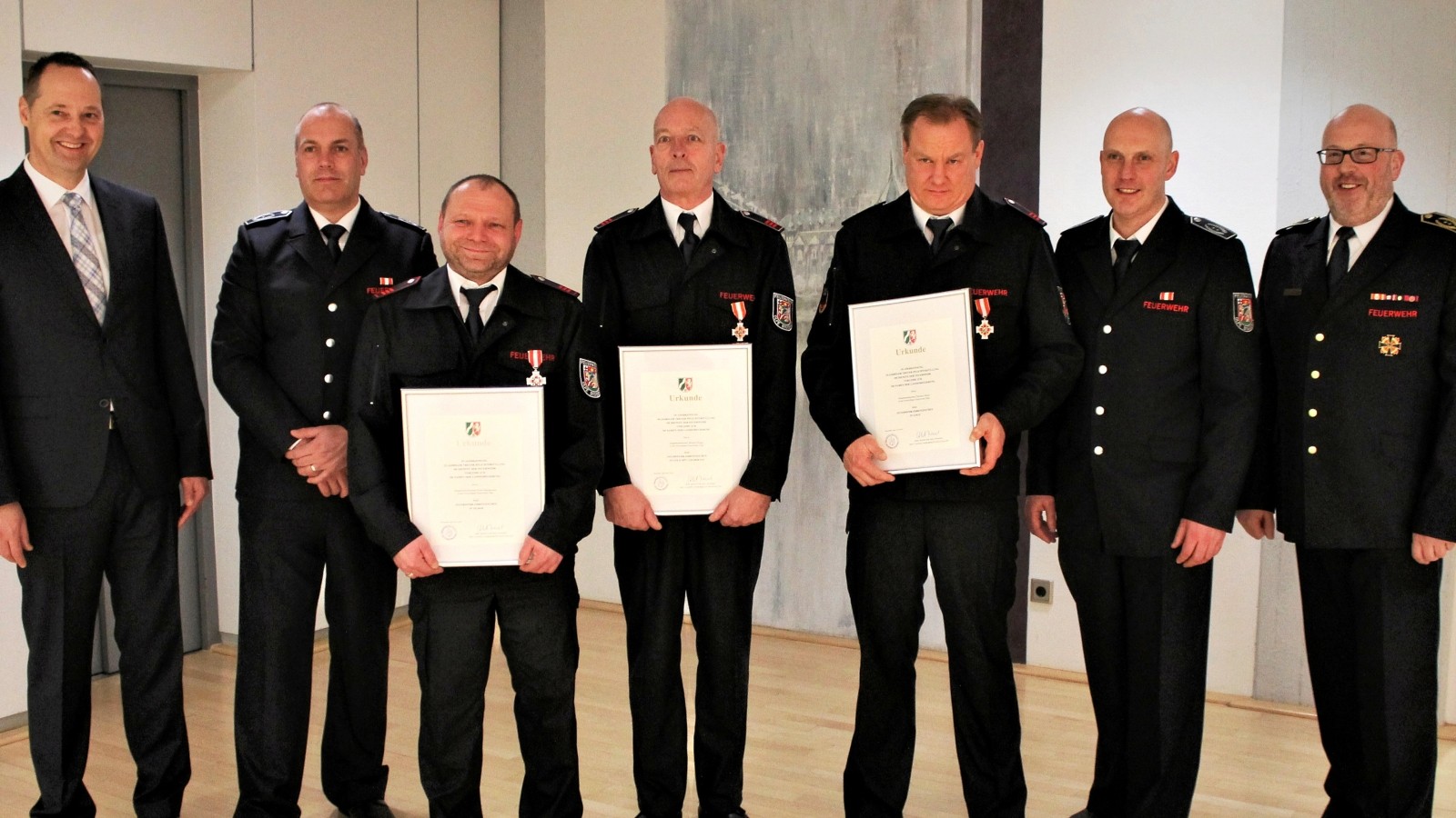 Ehrung: Michael Rogge, Thorsten Hesse und Denis Springmann