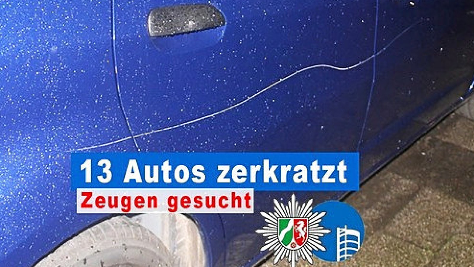 Oberhausen: 13 Autos zerkratzt – Polizei sucht jetzt Zeugen
