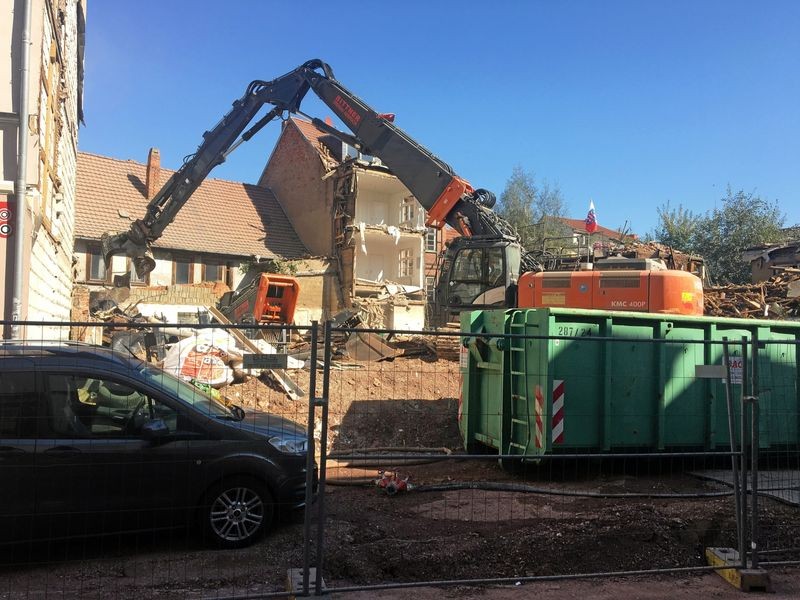 Beschwerde wegen Dreck bei Abriss in Eisenach