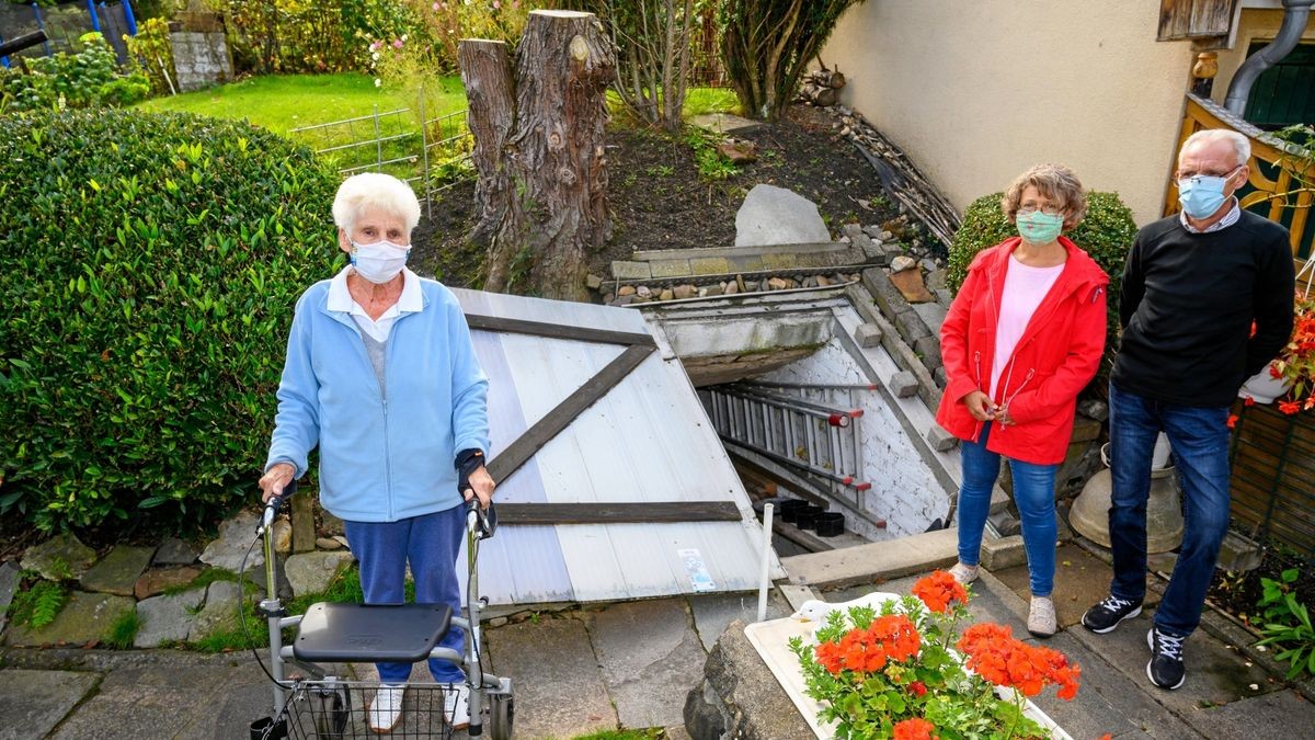 Schutzbunker im Garten von Luise Kalthoff stammt aus 1942