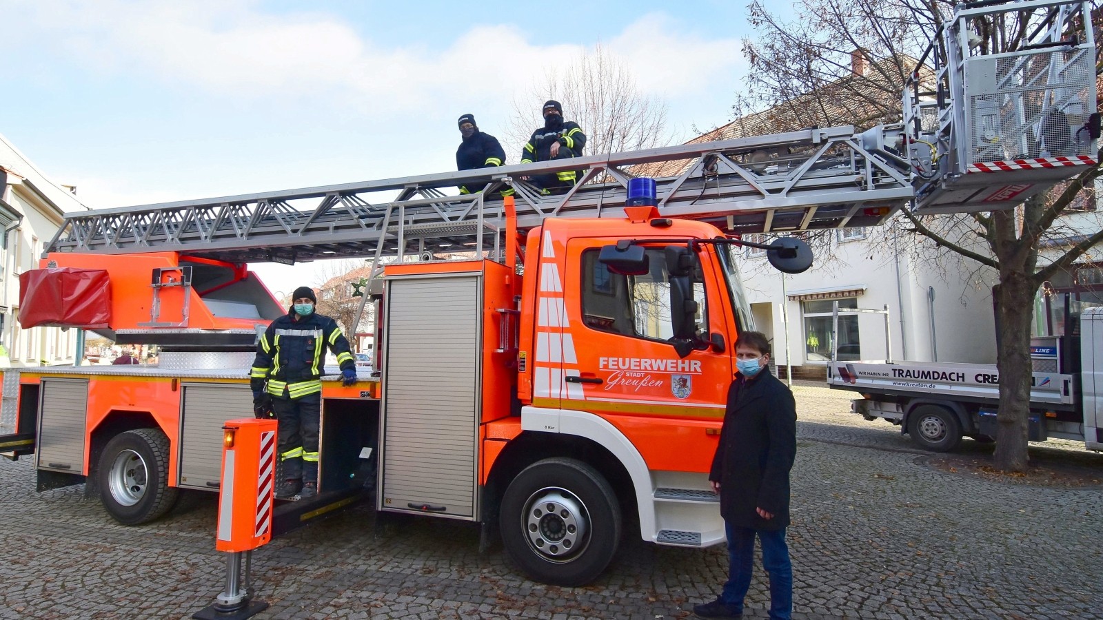 Neue gebrauchte Drehleiter für Greußener Feuerwehr