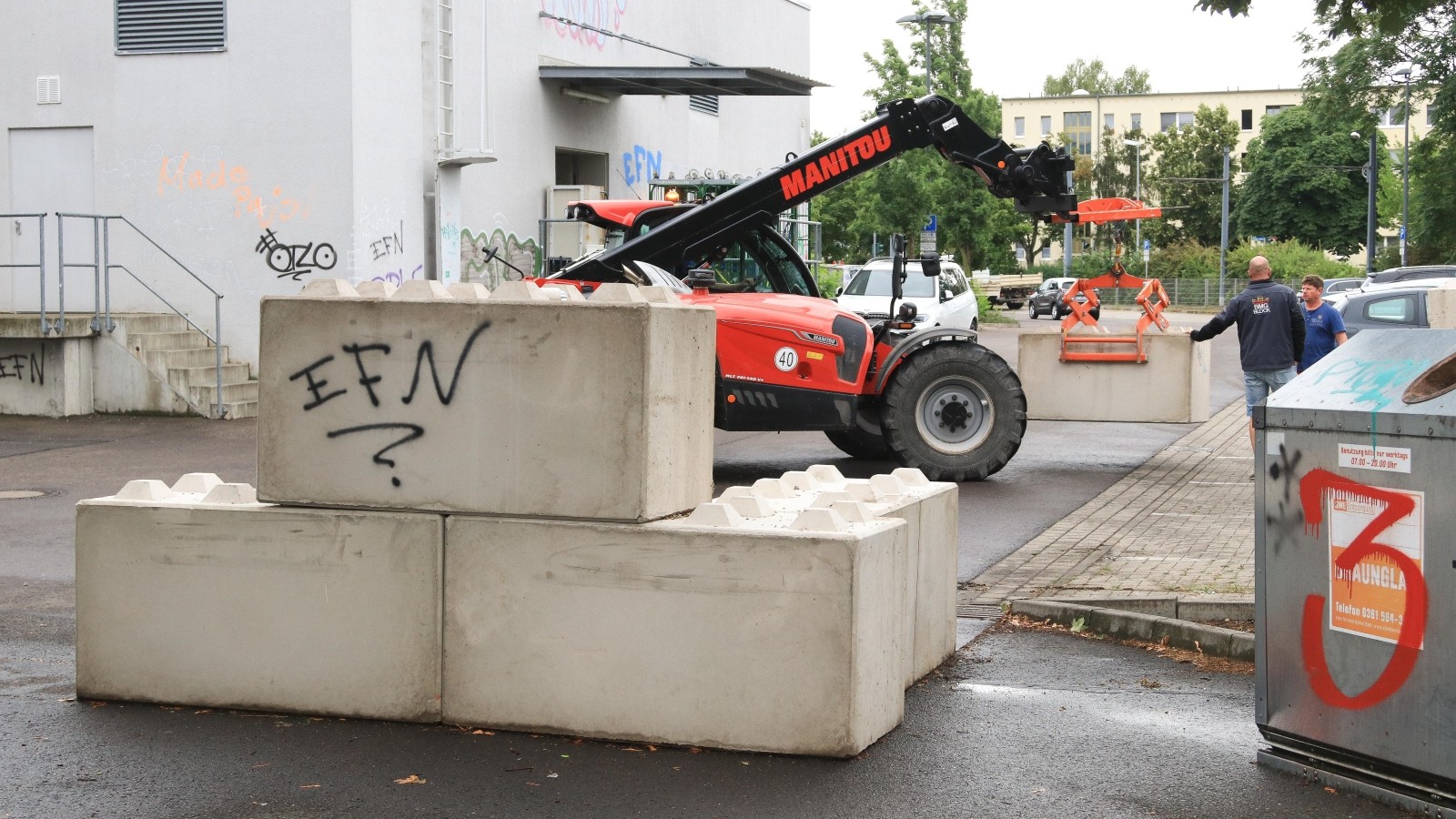 Die Mauer im Erfurter Rieth ist weg