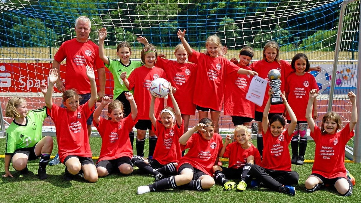 Die E-Mädchen des VfB Oberweimar sind Landesmeister
