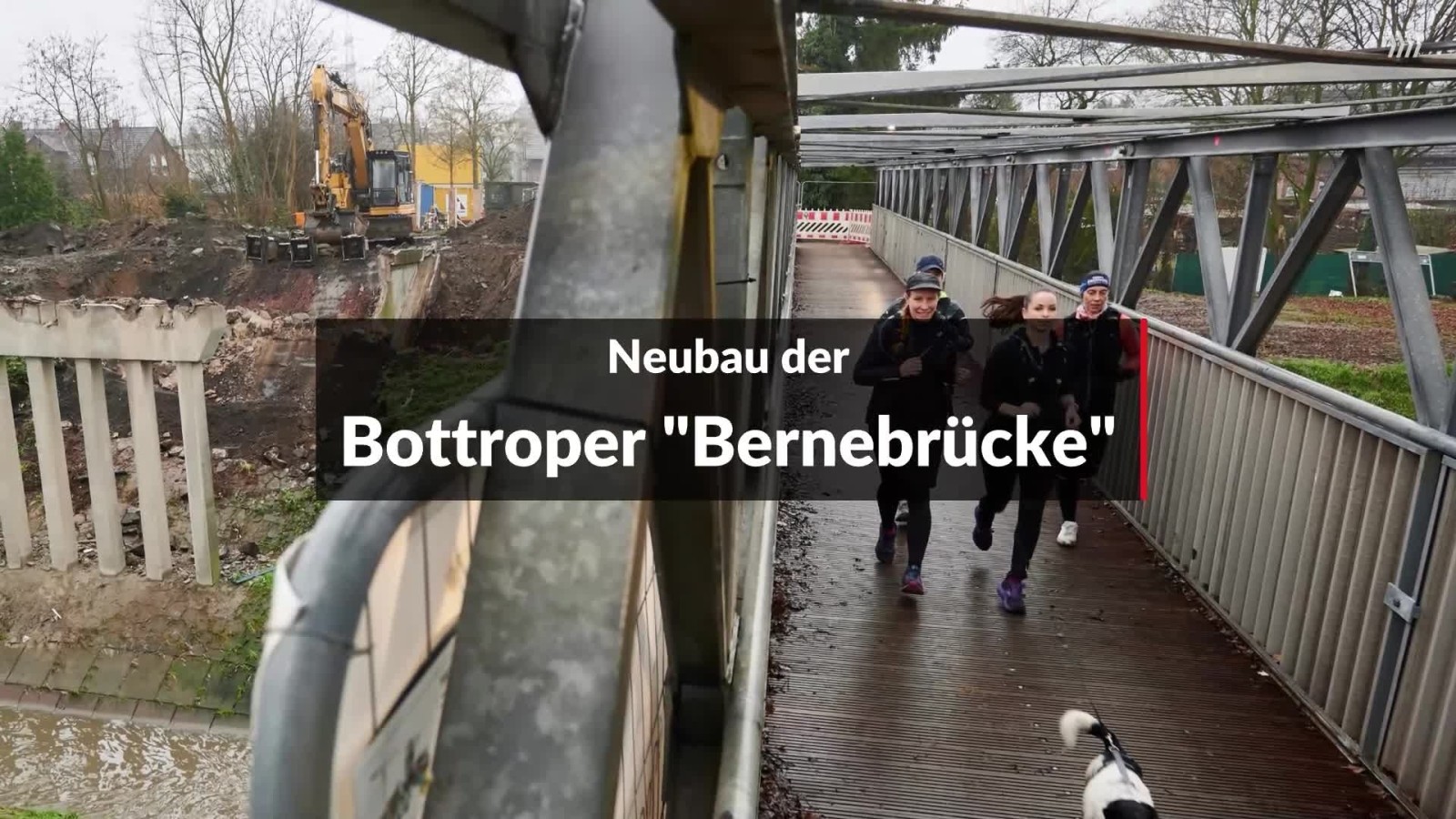 Nach fünf Jahren Sperrung: Brücke in Bottrop-Ebel eingesetzt