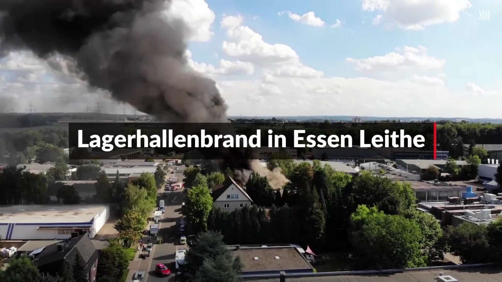 Lagerhallenbrand in Essen Leithe