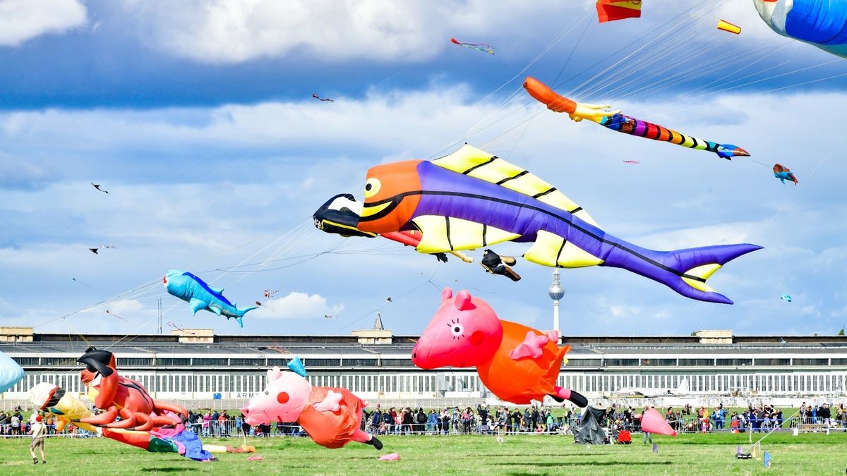 Festival der Riesendrachen: Das Tempelhofer Feld wird wieder bunt