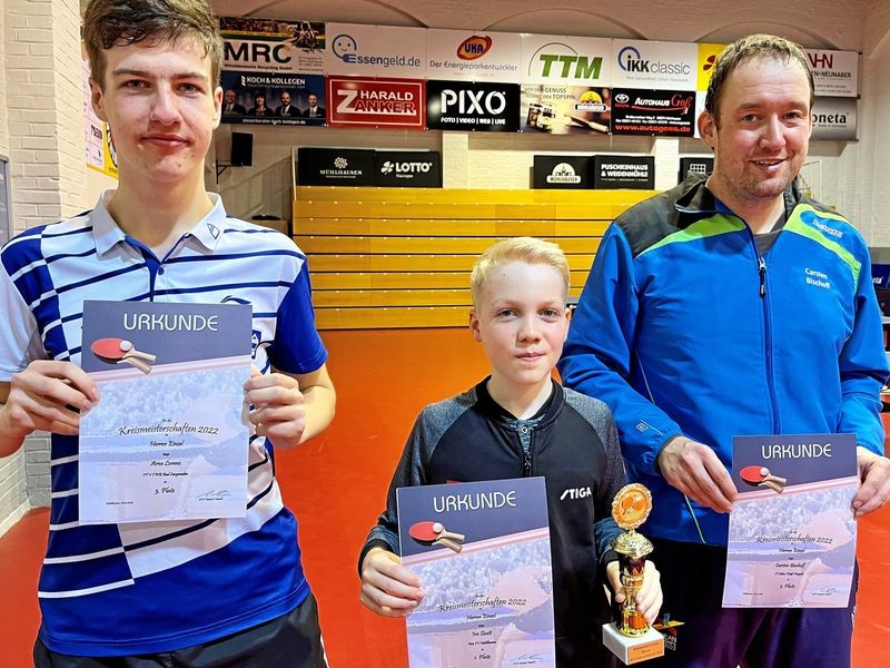 Favoriten holen sich Titel bei Tischtennis-Kreismeisterschaft im Unstrut-Hainich-Kreis
