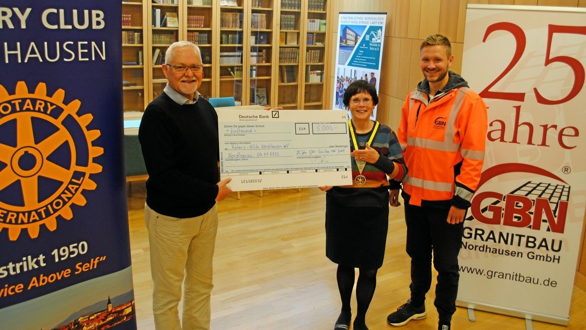 Granitbau spendet 5000 Euro für soziale Projekte in Nordhausen