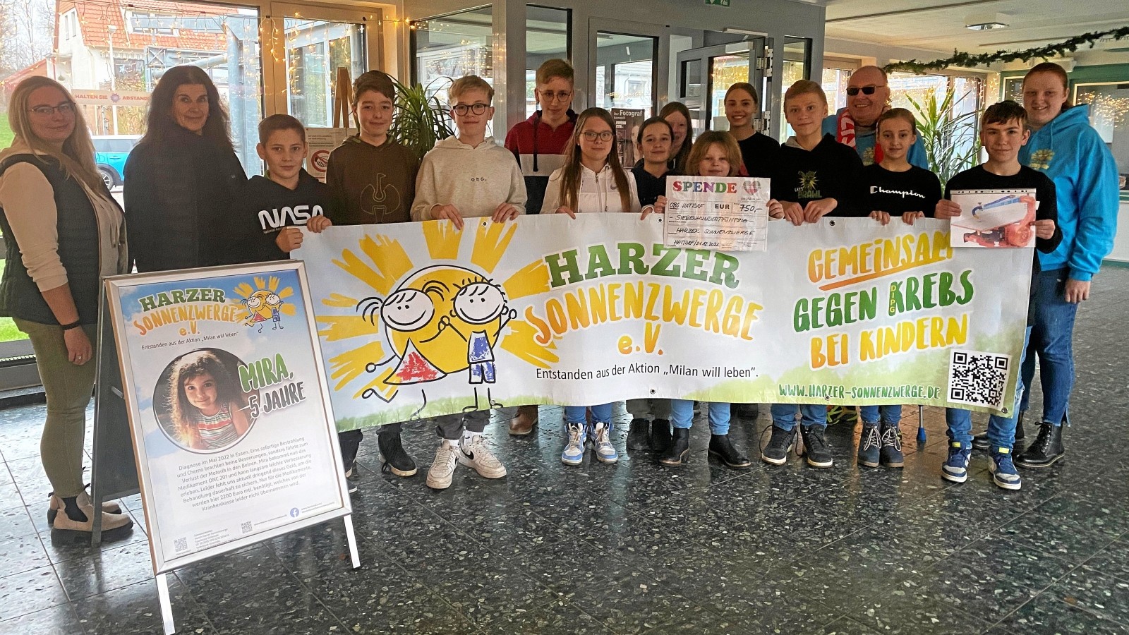 Schulfamilie der OBS Hattorf sammelt für Harzer Sonnenzwerge