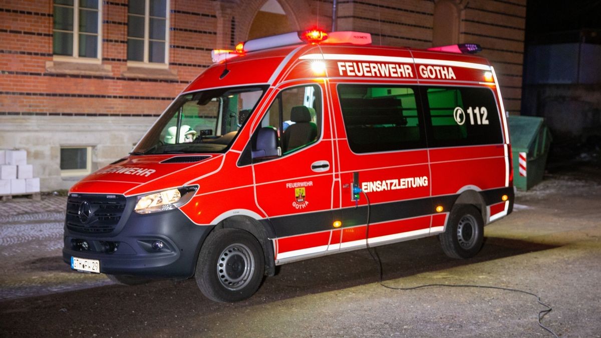 Wieder Brand in Gotha: Leerstehendes Gebäude in Flammen