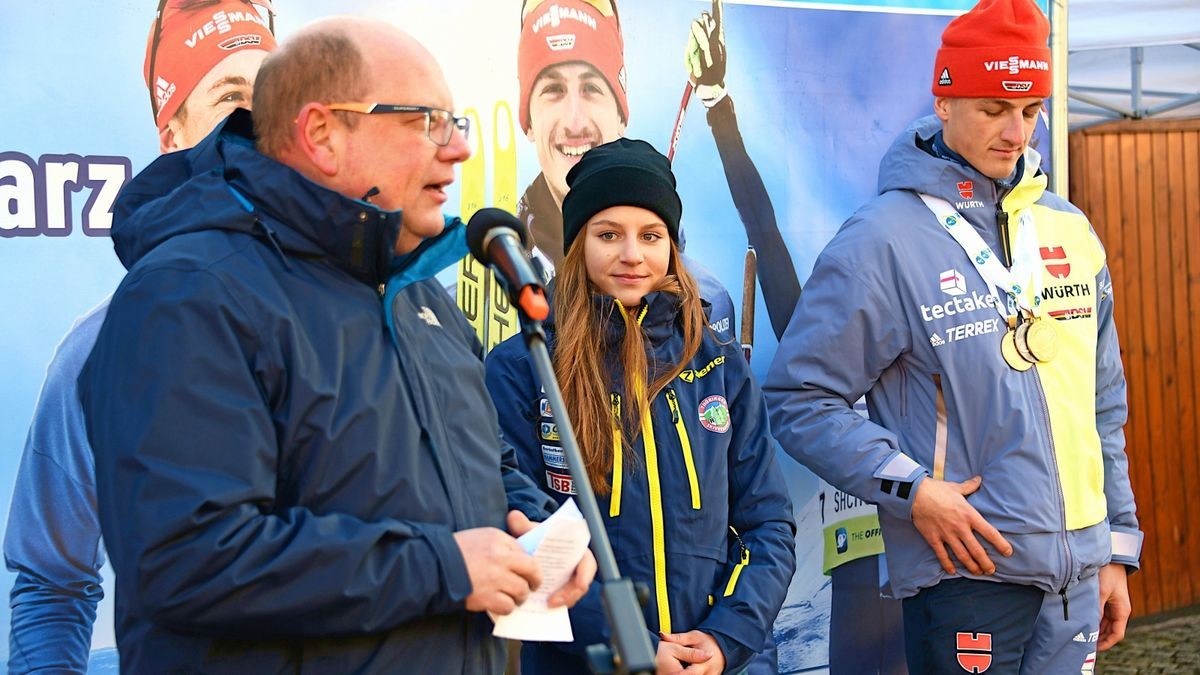 Empfang für Biathleten in Tambach-Dietharz