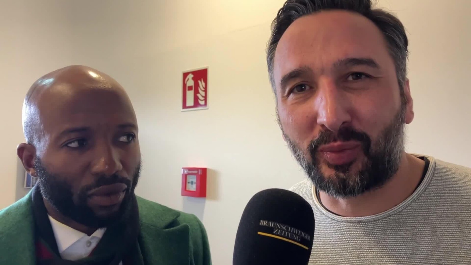 Domi Kumbela und Deniz Dogan vor dem Derby gegen Hannover 96