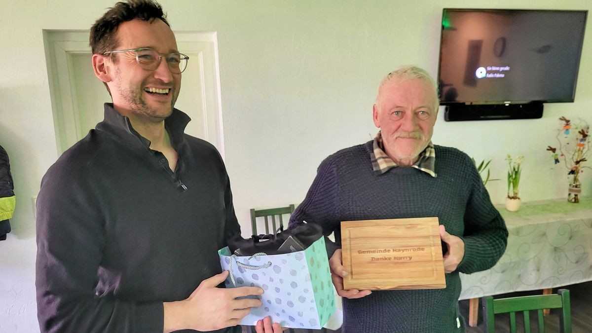 Abschiedsfrühstück in einem Eichsfelder Dorf für einen Gemeindearbeiter