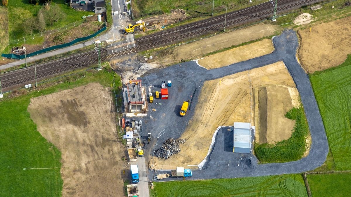 Voerde - Ausbau der Betuwe Linie von oben