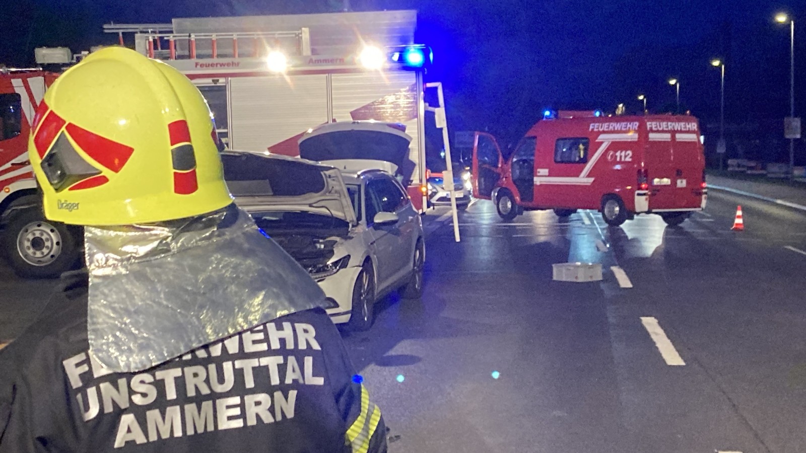 Drei Verletzte nach schwerem Unfall auf B247 in Ammern