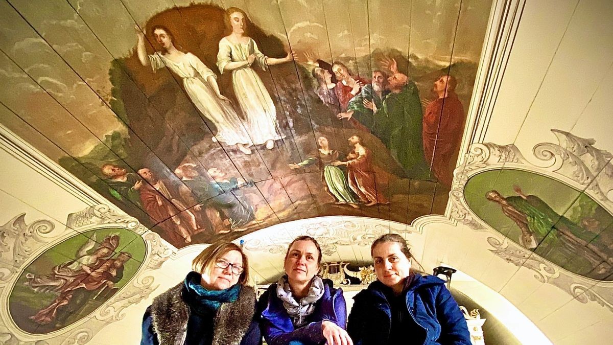 Grund zum Feiern im Dorf an der Unstrut: Deckengemälde der Kirche erstrahlt in neuem Glanz