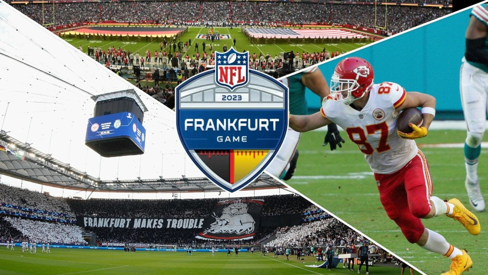 Zwei NFL-Spiele in Frankfurt: Chiefs gegen Dolphins, Patriots gegen Colts