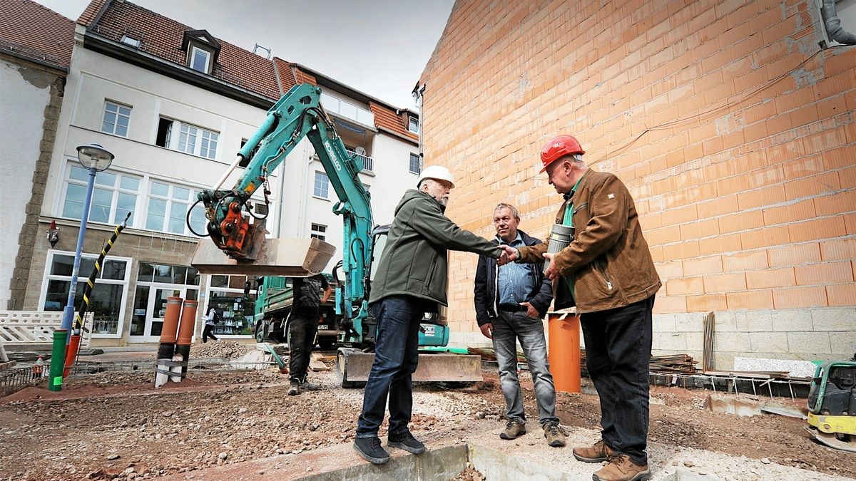 Eine der letzten Baulücken im Gothaer Sanierungsgebiet schließt sich