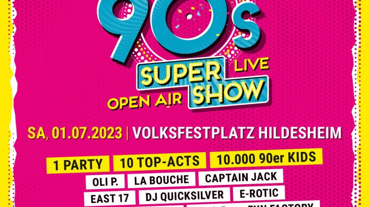 Die 90s Super-Show als Open-Air in Hildesheim