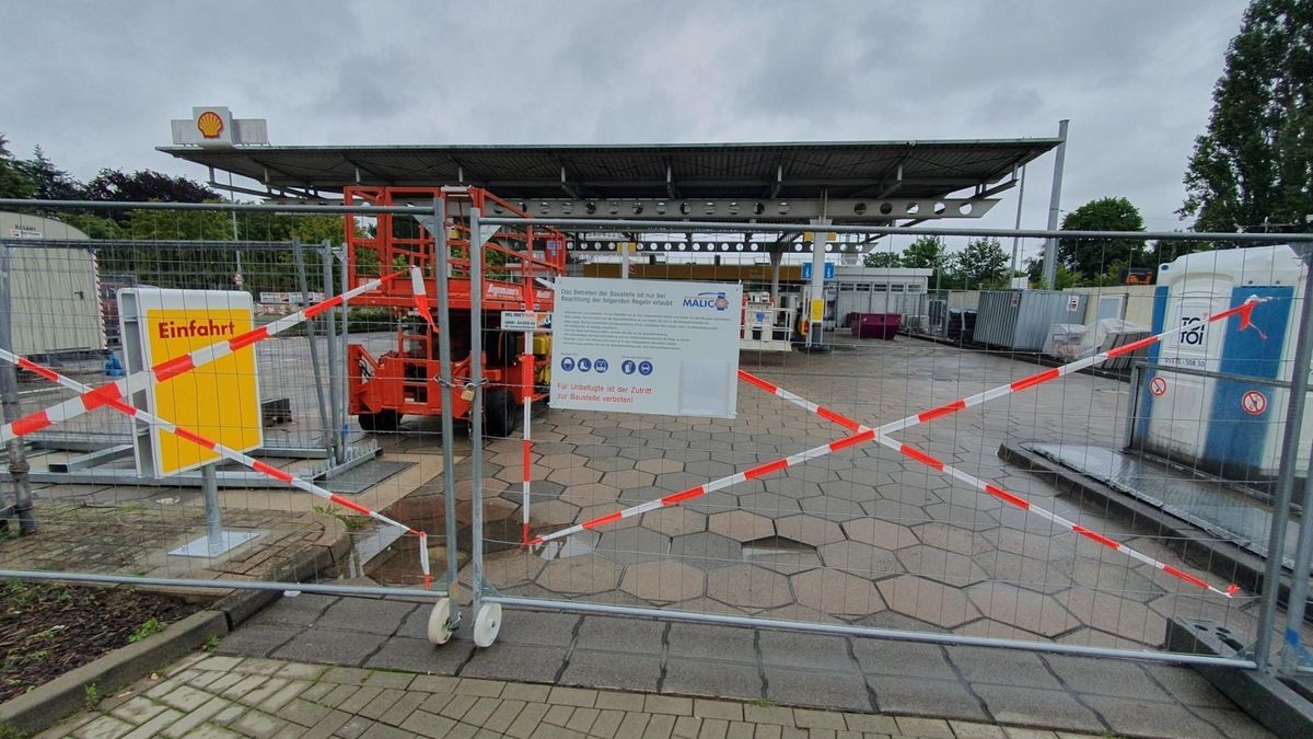 Shell-Tankstelle in Braunschweig gesperrt für Umbau