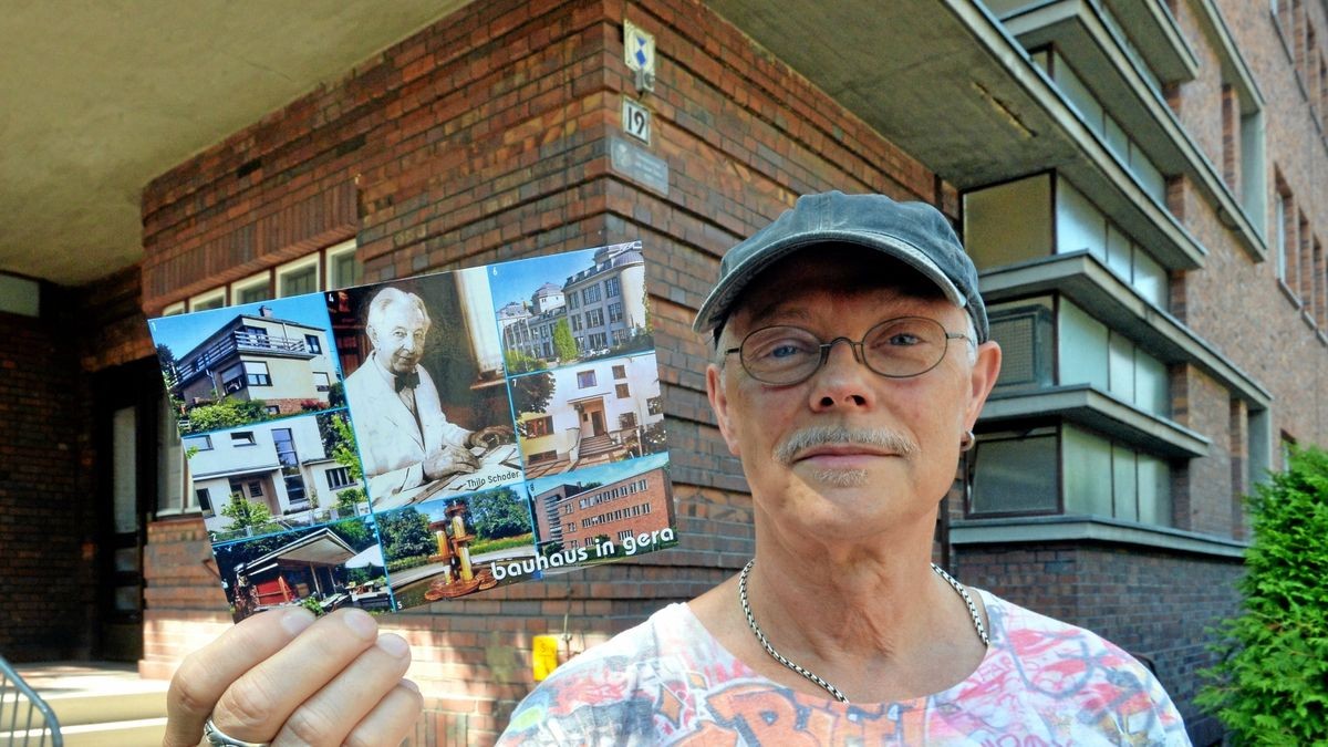 Pünktlich zum Bauhaus-Tag in Gera: Thilo Schoder ziert neue Postkarte