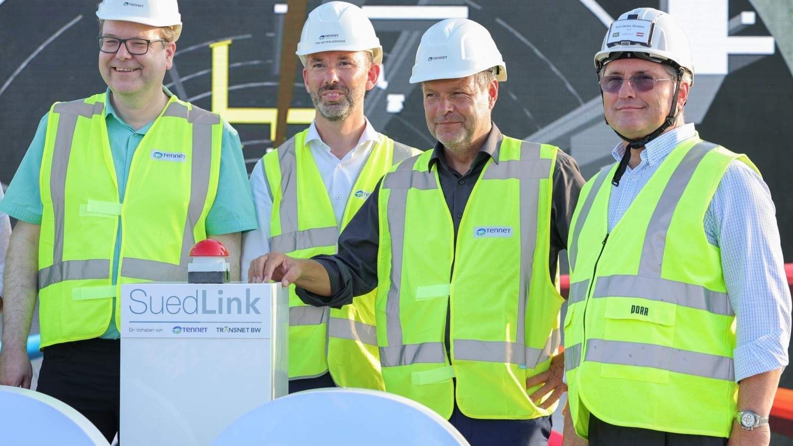 Baustart der SuedLink-Leitung an Elbe in Schleswig-Holstein