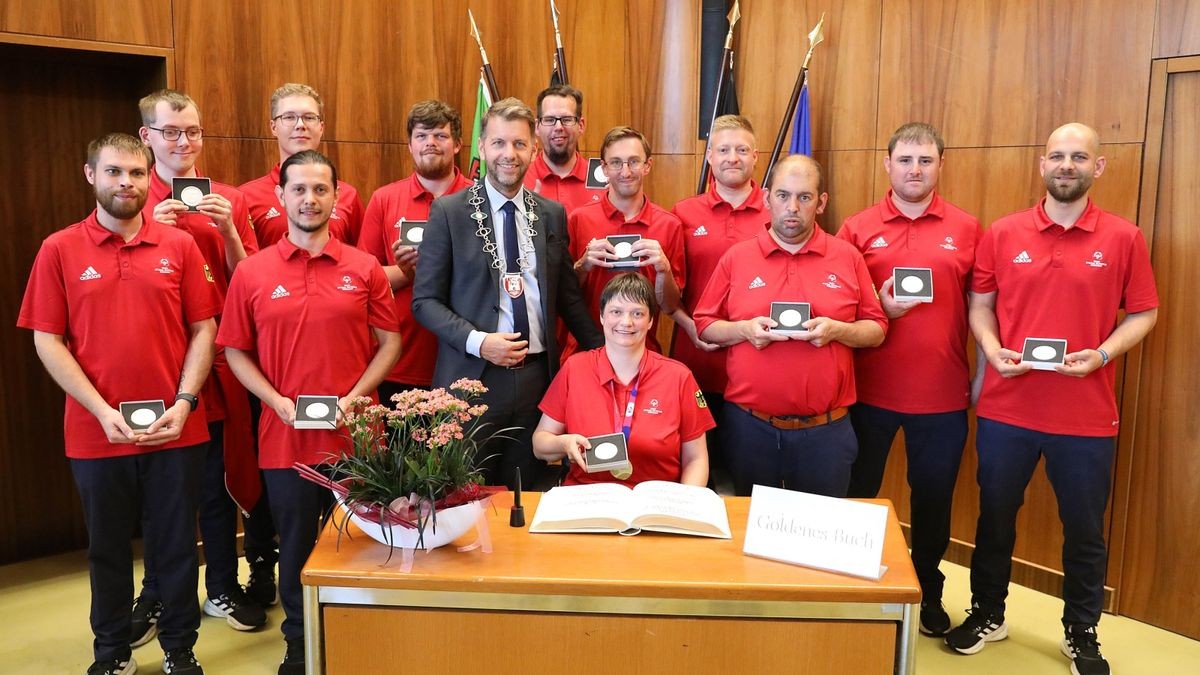 Ehrung im Wolfsburger Rathaus für die Special Olympics Athleten