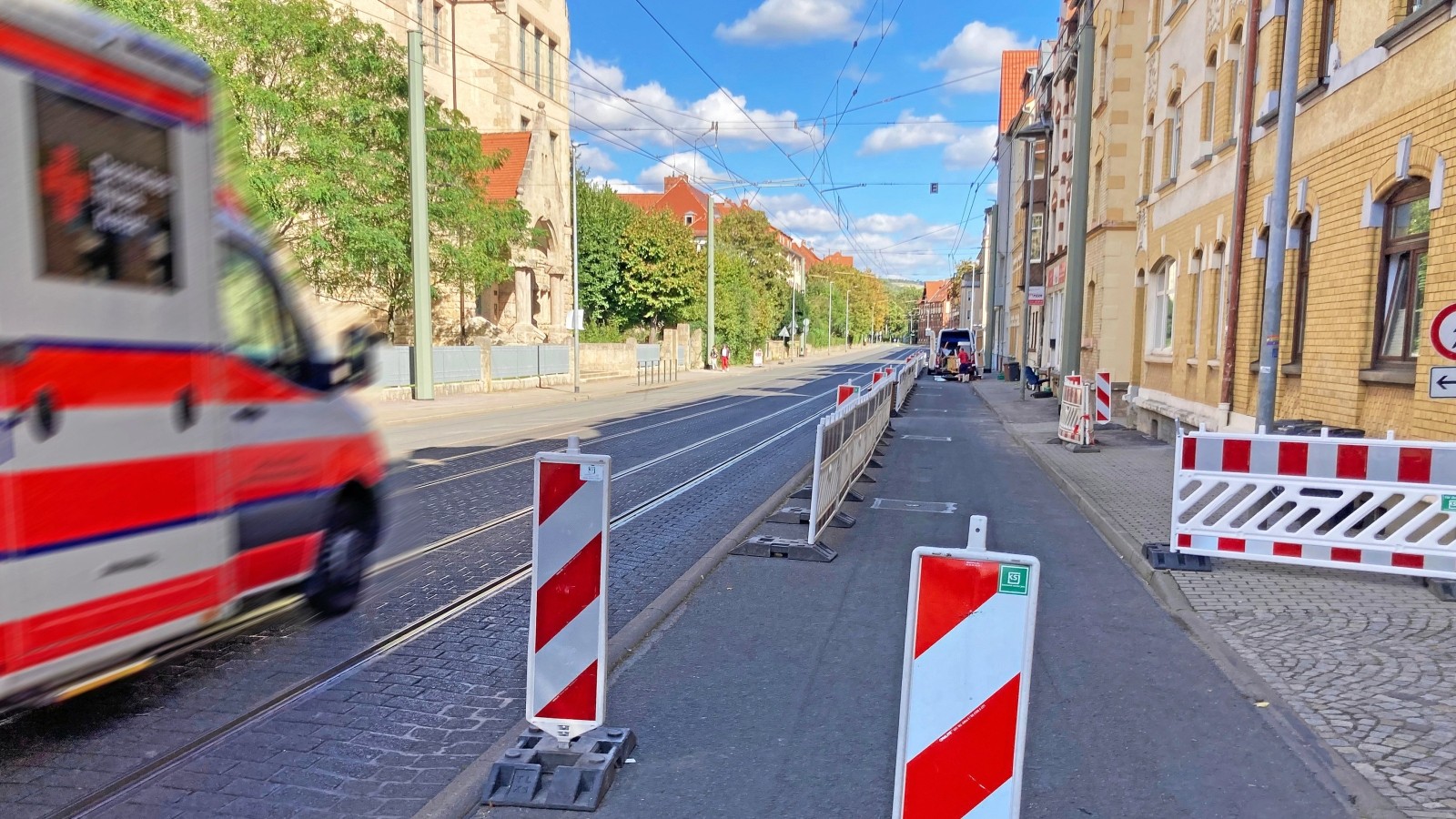 Dornburger Straße in Jena: Absperrung löst Sorgen aus