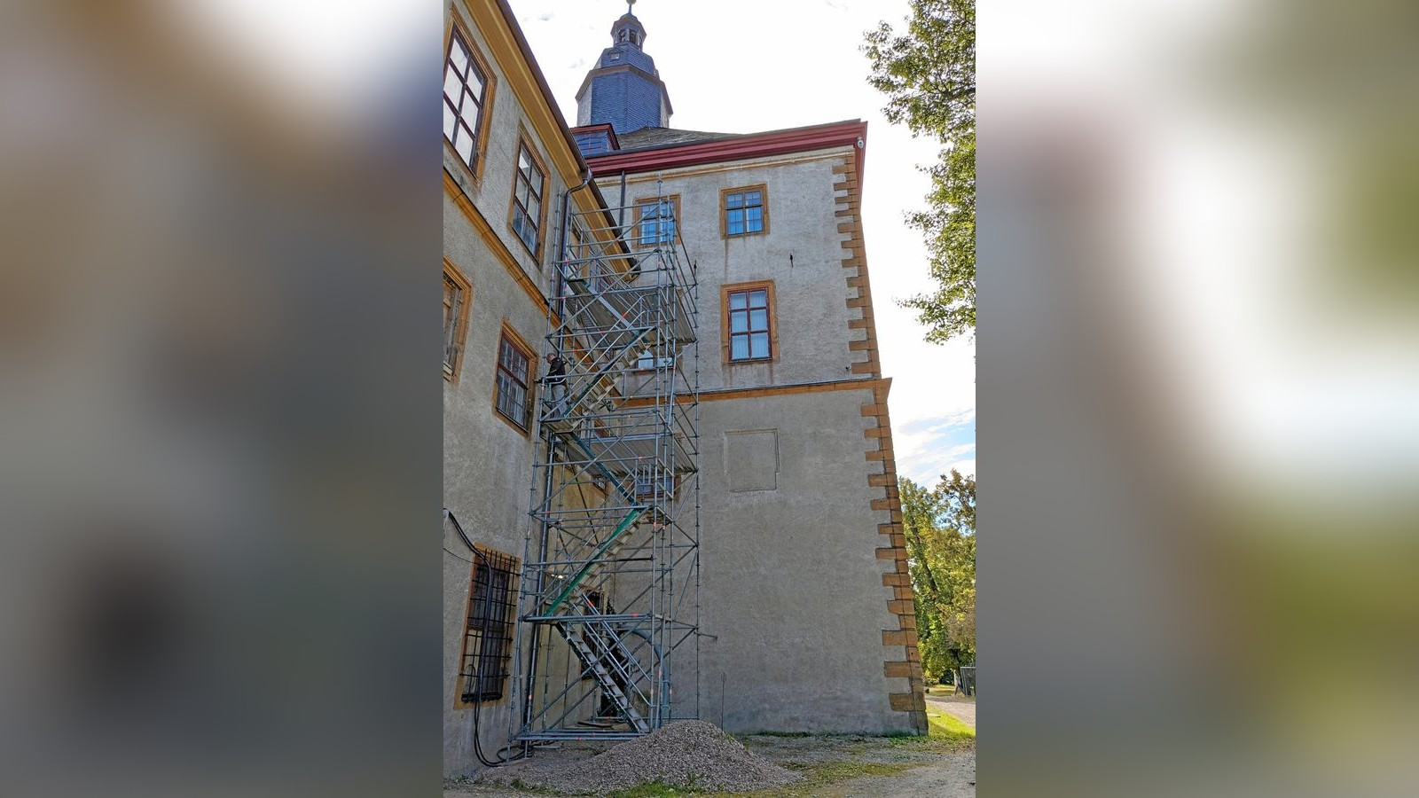 Bauarbeiten im Westflügel vom Schloss Friedenstein in Gotha
