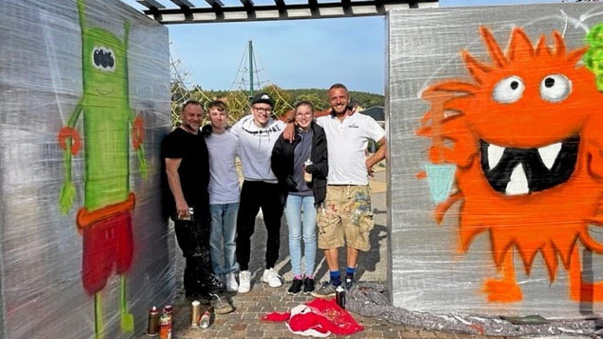 Schüler sprühen gegen Vandalismus in Friedrichroda