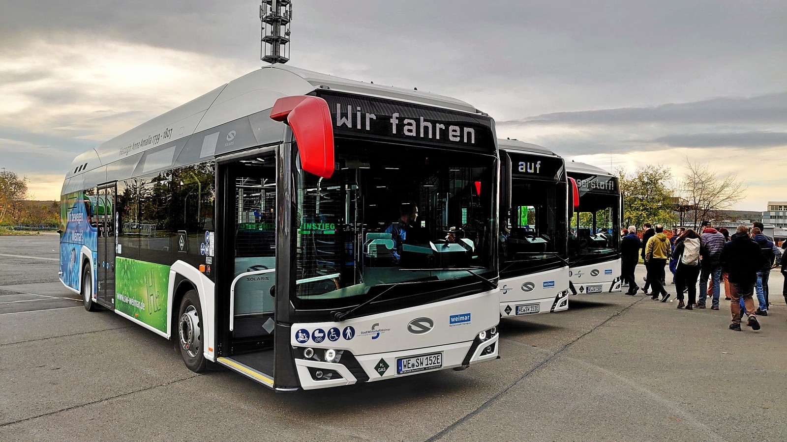 Wasserstoff-Busse fahren jetzt in Weimar