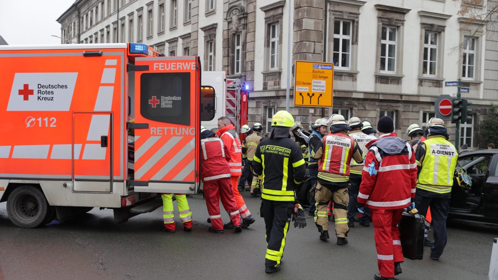 Verkehrsunfall in Essen: Eine Person wird schwer verletzt