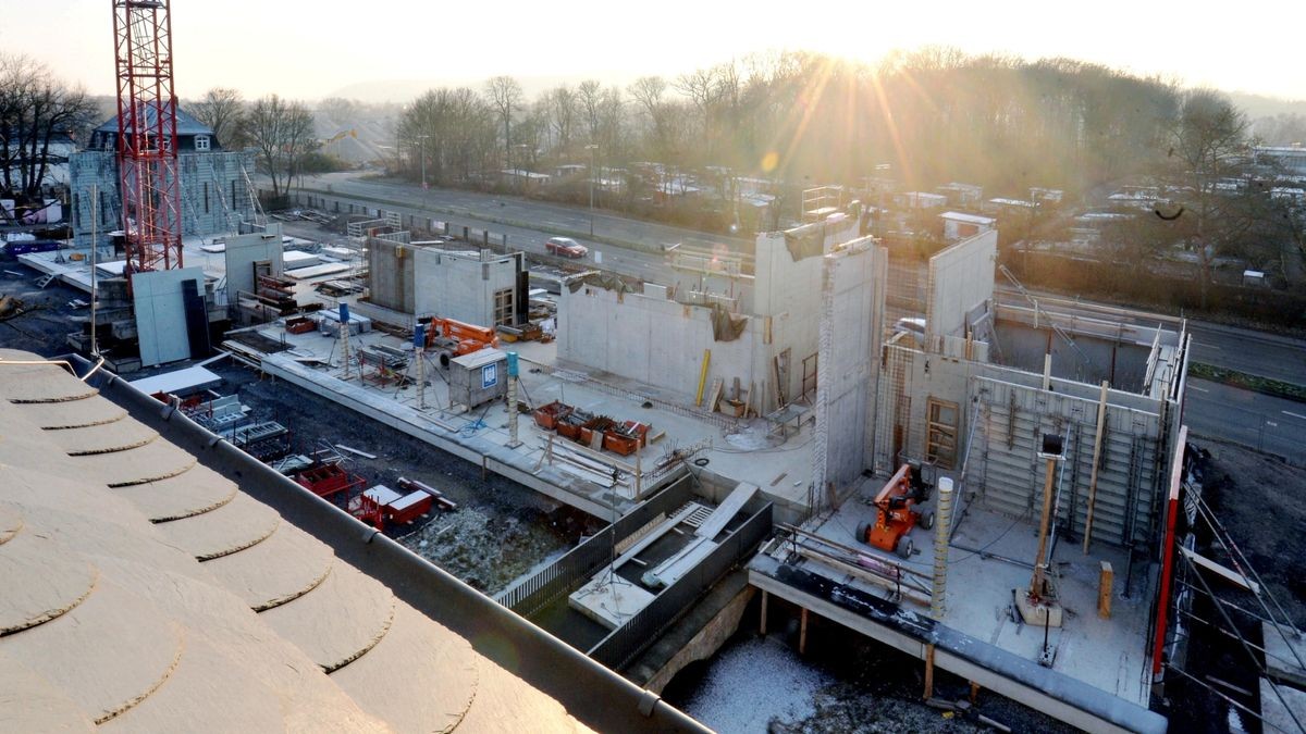 Wand für Wand wächst der Neubau am Hochschul-Campus in Gera