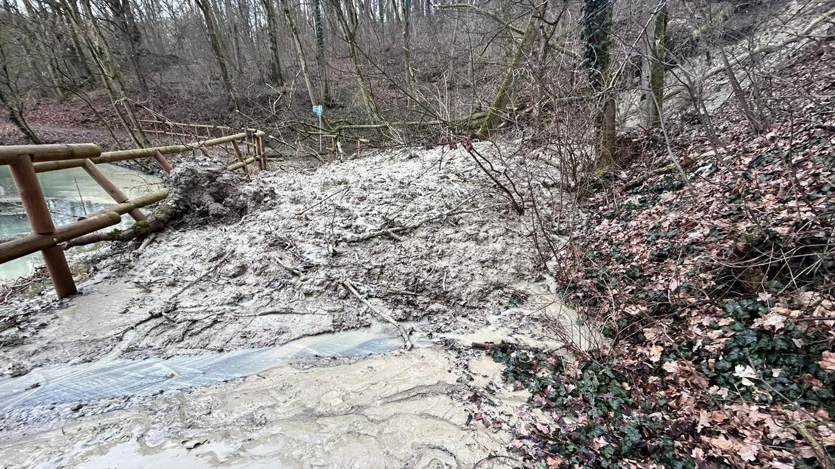 Hangrutsch am „Weg in die Steinzeit“ in Bilzingsleben