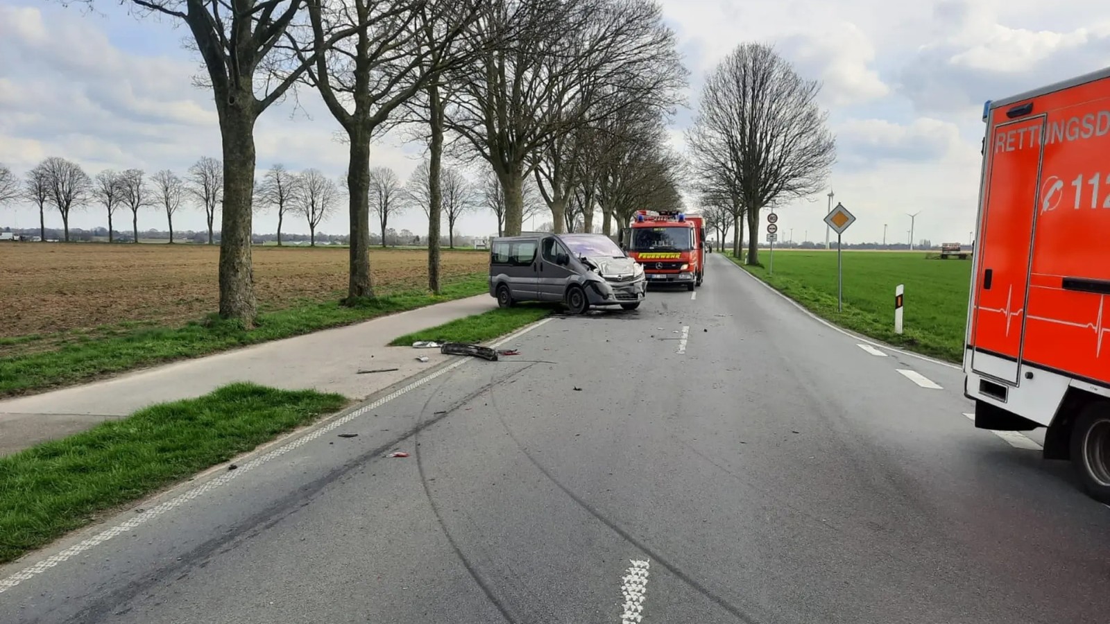 Schwerer Verkehrsunfall mit fünf Verletzten in Bedburg-Hau