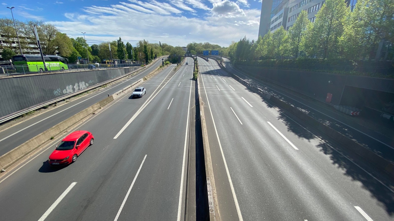 A40 in Essen wieder frei, Sperrung komplett aufgehoben