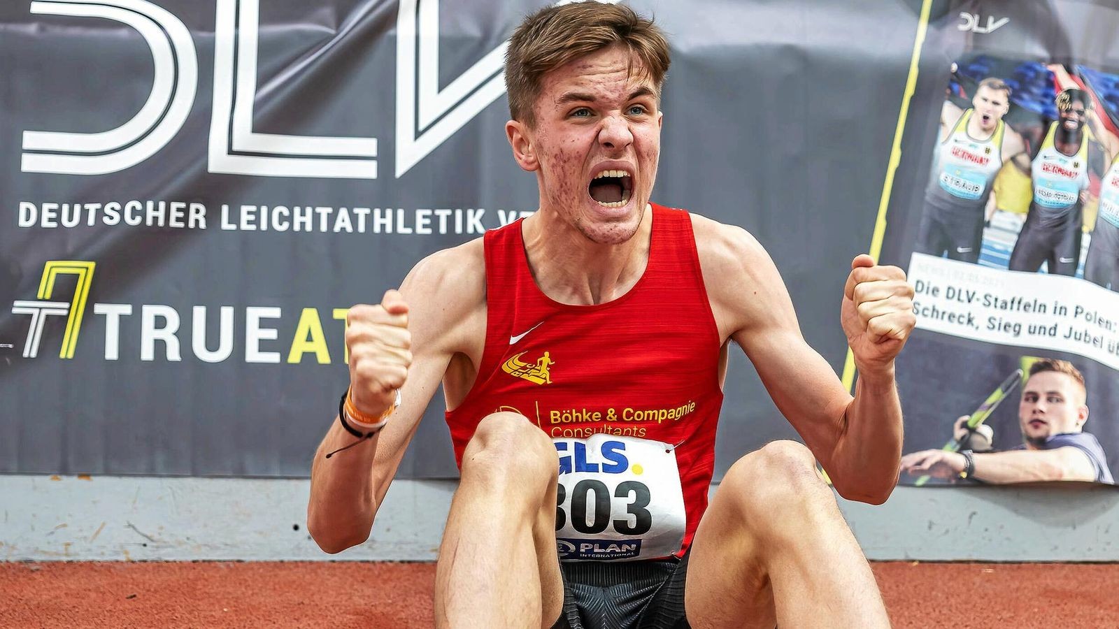 Läufer Tim Kalies vom Braunschweiger LC holt deutschen U20-Titel